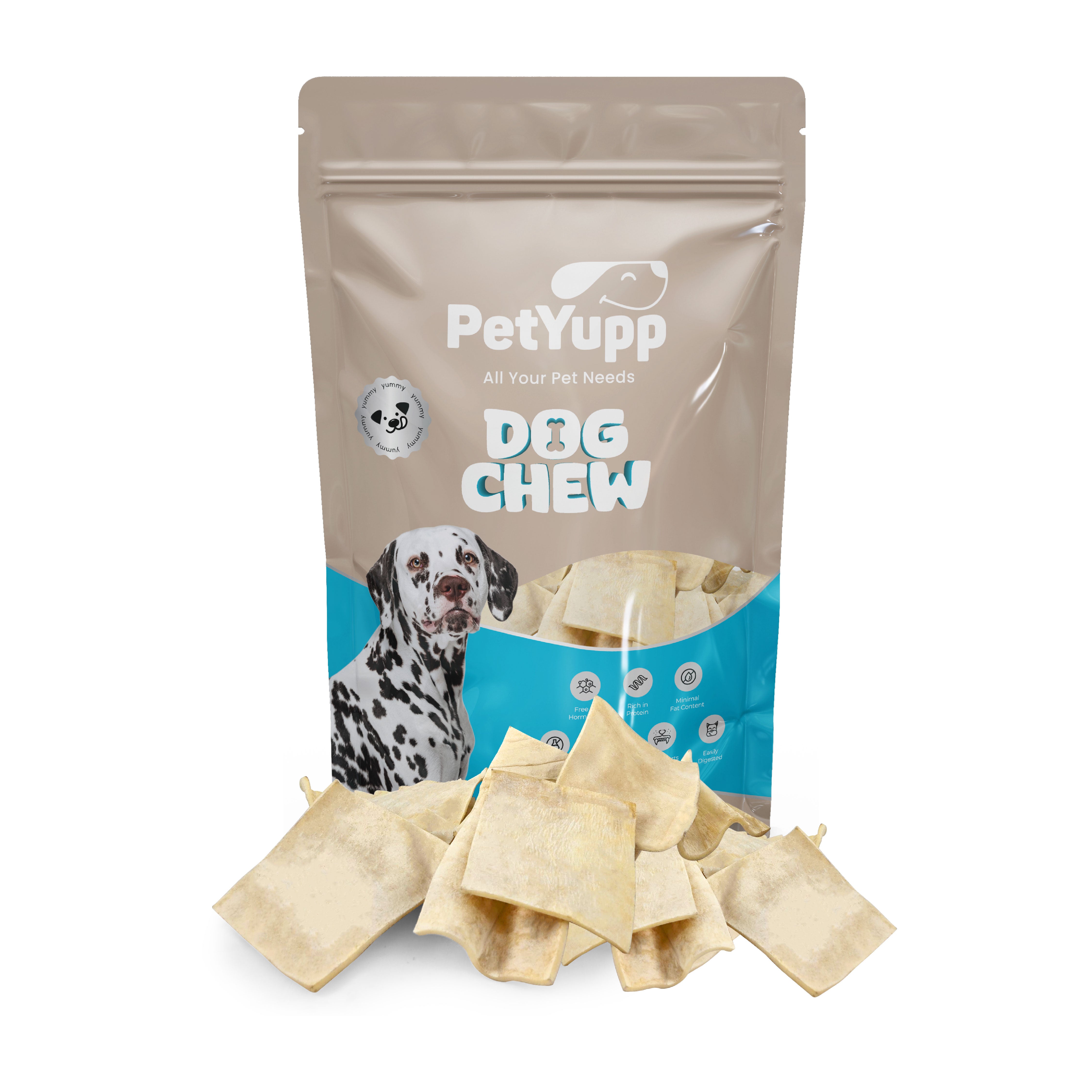 100% Natural Water Buffalo Cheek Chips Dog Chew - Pack of 1lb